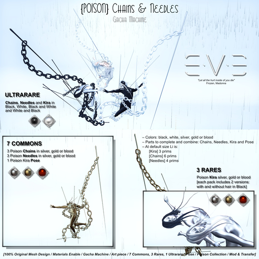 Second Life Marketplace - E.V.E {Poison} Needles Black
