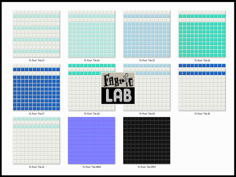 Second Life Marketplace - Fabric Lab ME Pool Tile Texture Collection ...