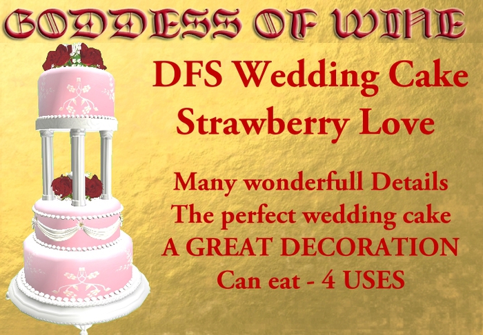 Second Life Marketplace - [DFS] Wedding Cake Strawberry Love * The ...