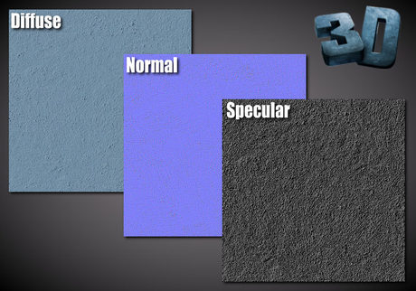 Second Life Marketplace - JU Blue Wall Stucco 3D Textures Full Perm