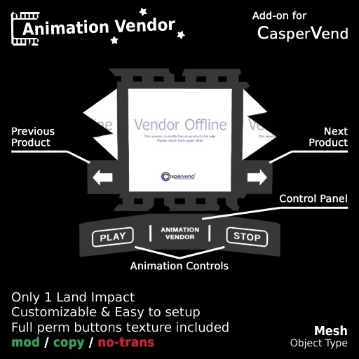Second Life Marketplace - Animation Vendor v1.0 (boxed)