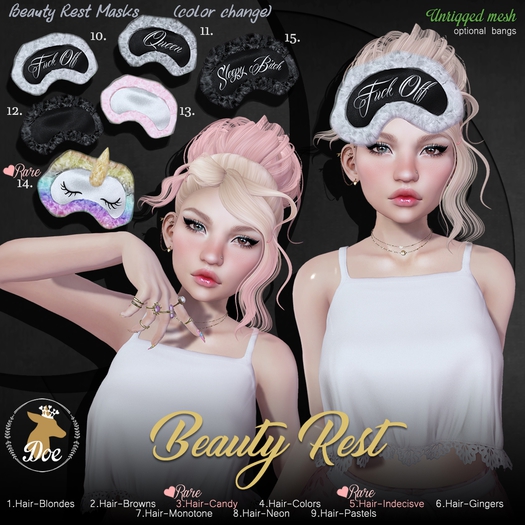 Second Life Marketplace - 3.Doe: Beauty Rest - Candy RARE