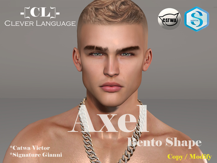Second Life Marketplace - - [Clever Language] Axel **Bento shape ...