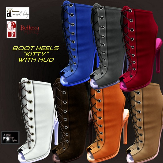 Second Life Marketplace Boots Heels Kitty