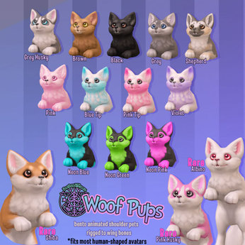 Second Life Marketplace - darkendStare. woof pups [pink tip]