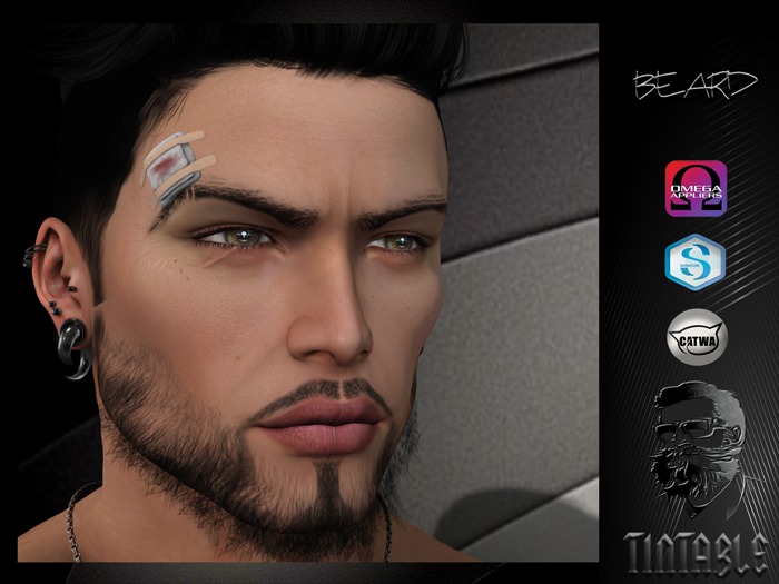Second Life Marketplace - .::CDC Beard 156 Tintable Optional Mesh ...