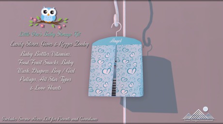 Second Life Marketplace - Little One's Zooby Baby Storage Kit-Baby Blue