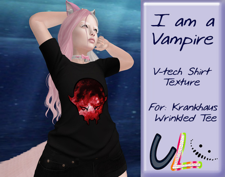 Second Life Marketplace - {CL} Krankhaus - Vampire Texture for wrinkled tee