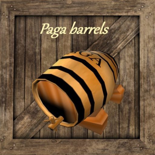 Second Life Marketplace - paga barrel [g&s] storage vendor crate texture bc