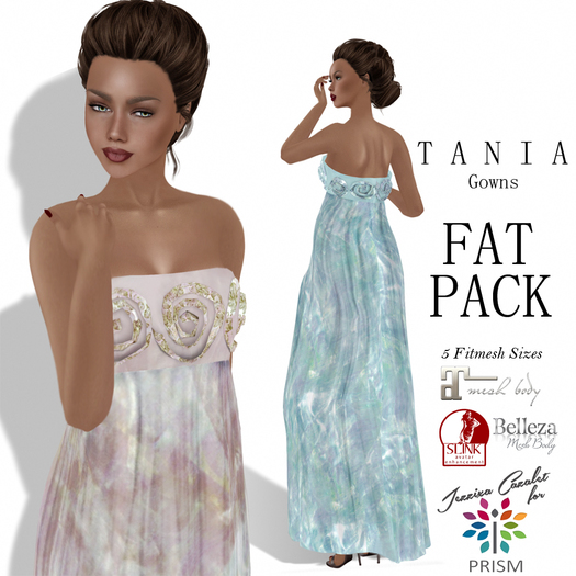 Second Life Marketplace - Prism Tania floral Gown by Jezzixa Cazalet ...