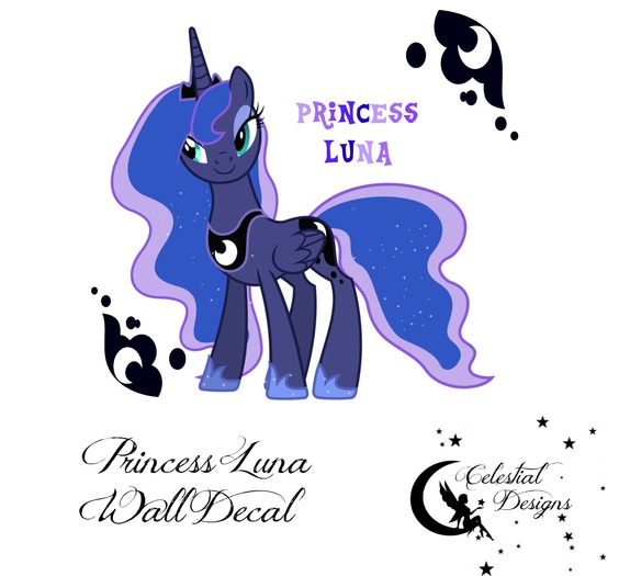 Second Life Marketplace - Princess Luna MLP Wall Decal (bagged)
