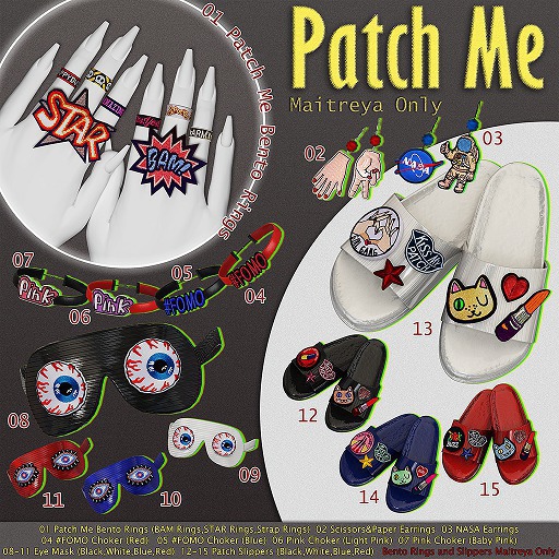 Second Life Marketplace - 04 [VO.Z] Patch Me - #FOMO Choker (Red)