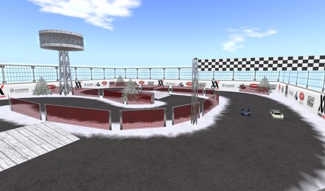 Second Life Marketplace - 1/4 SIM Skybox Raceway "Snowy Track ...