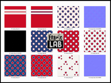 Second Life Marketplace - Fabric Lab ME Varsity Stars Texture ...