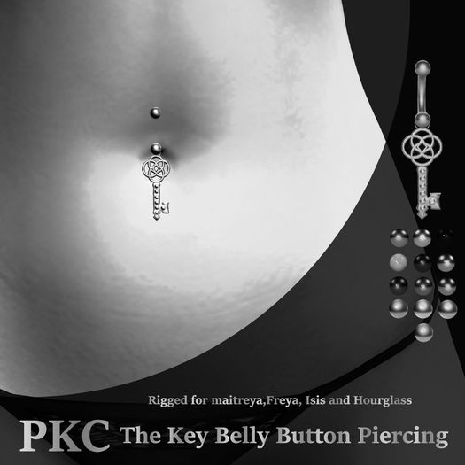Second Life Marketplace - *PKC*The Key Belly Button Piercing DEMO