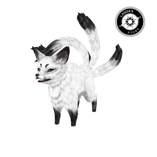 Second Life Marketplace - Kindred Kitsunes 9. W&B 5 Tail Wanderer (WEAR)