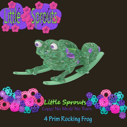 Second Life Marketplace - Little*Sprouts Emerald Rocking Frog (Boxed)