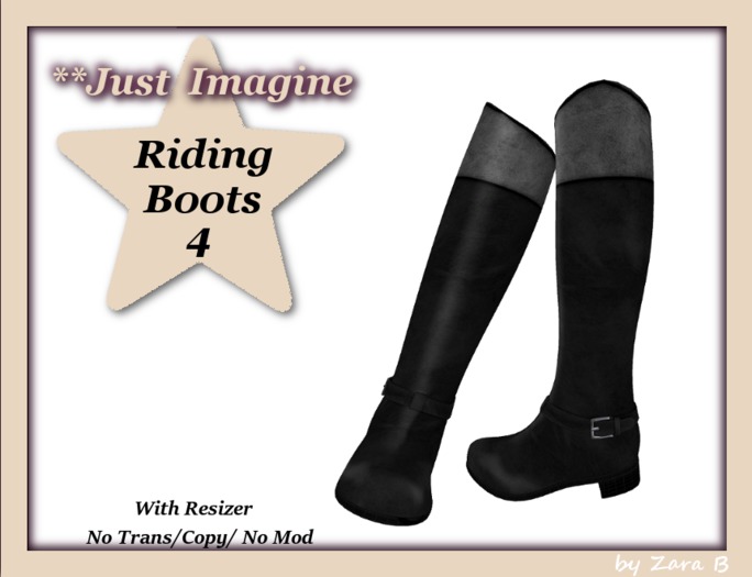 Second Life Marketplace - ** Just Imagine Riding Boots 4 By Zara B