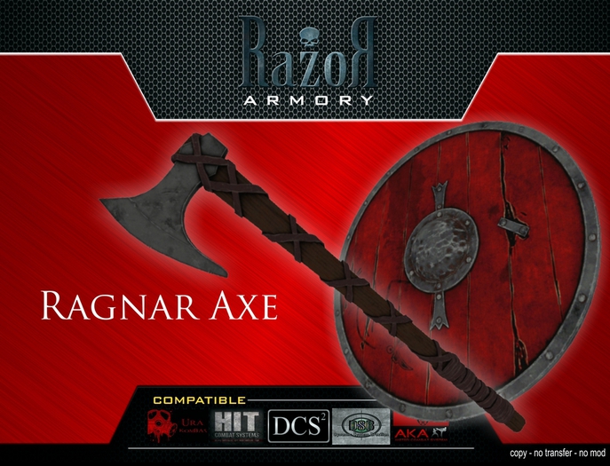 Second Life Marketplace - ..::Razor::.>> Ragnar Axe