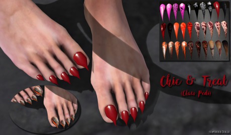 Second Life Marketplace - ~GD~Chic & Treat(Claws/Pedi) - Adam Mesh Feet