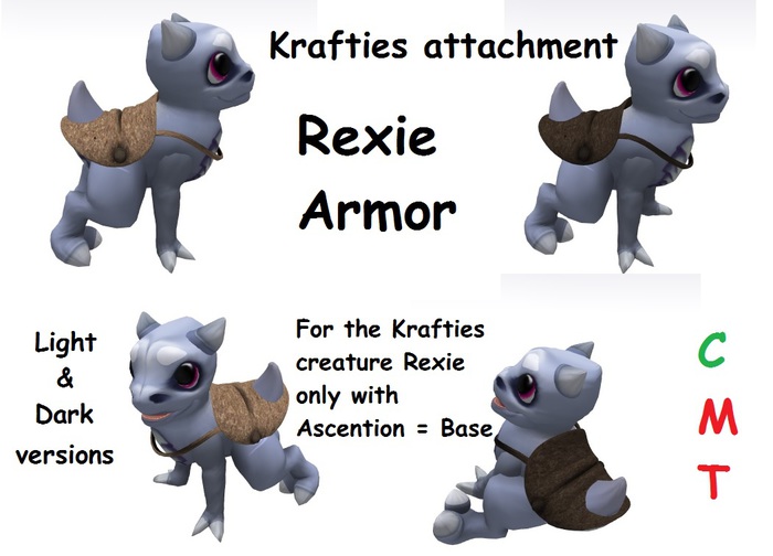Second Life Marketplace - Krafties attachment Rexie Armor (base)