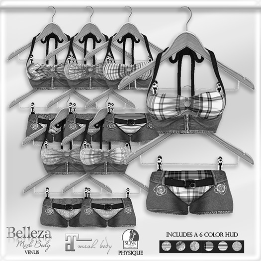 Second Life Marketplace - DEMO :: RastaWay :: Daisy Dukes Shorts and Bikini Outfit