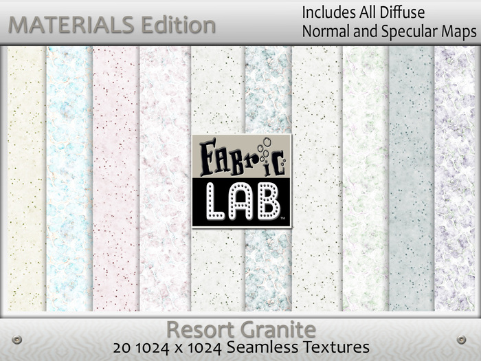 Second Life Marketplace - Fabric Lab 3D ME Resort Granite Textures ...