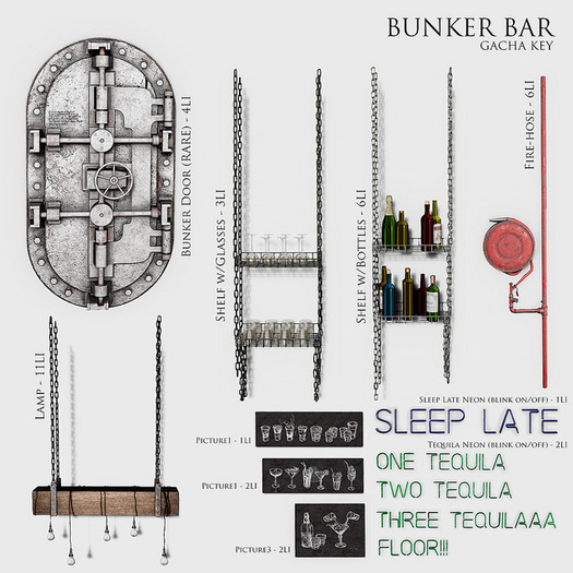 Second Life Marketplace - [ zerkalo ] Bunker Bar Gacha - Picture3