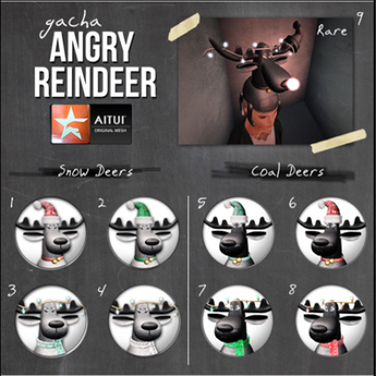 Second Life Marketplace - AITUI - Angry Reindeer - Rudolph RARE