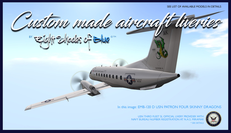 Second Life Marketplace - Custom Made Aircraft Liveries * Eight Shades ...