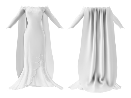 Second Life Marketplace - Full Perm Elf Gown Dress With Separate Cape ...