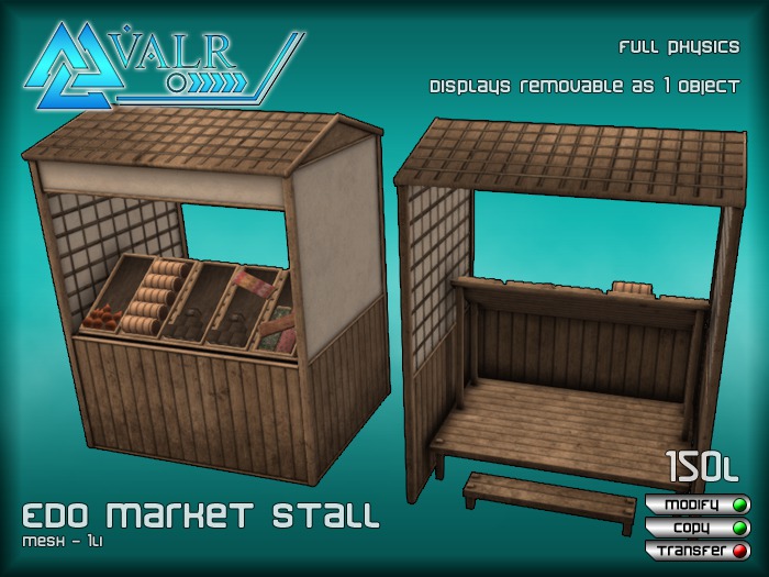 Second Life Marketplace - [VALR] Edo Market Stall