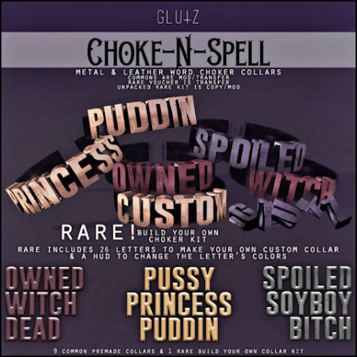 Second Life Marketplace - glutz . choke n spell . soyboy . boxed