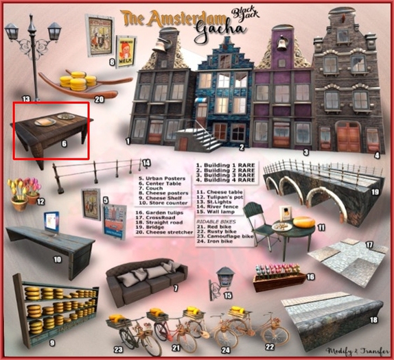 Second Life Marketplace - BJK * Amsterdam Gacha - Center table