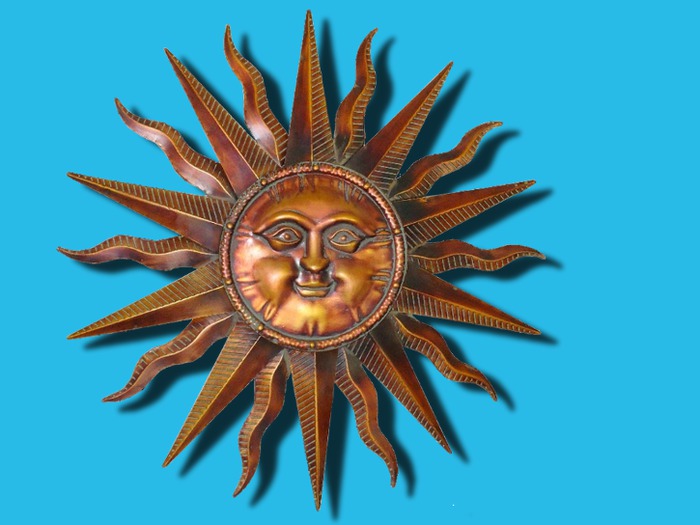 Second Life Marketplace - Sunburst Sun Face Copper Art