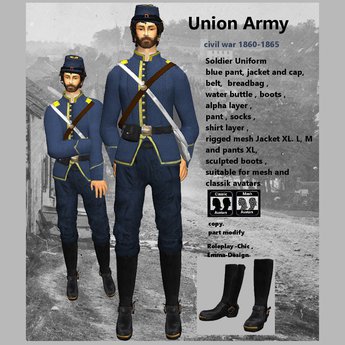 Second Life Marketplace - RP-Chic Civil war Union Army