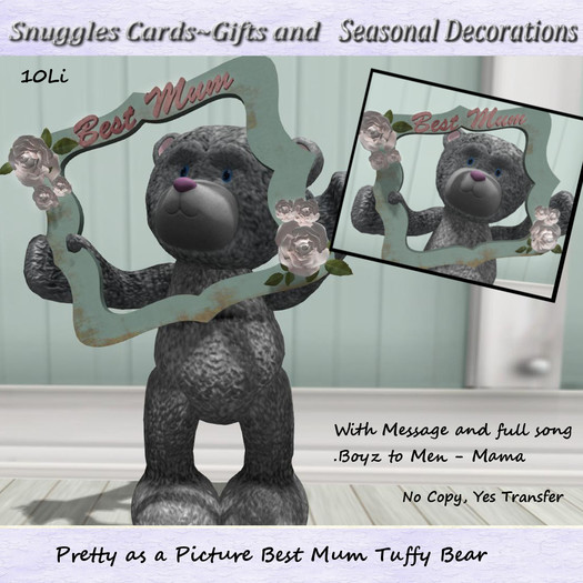 Second Life Marketplace - Pretty as a Picture Best Mum Tuffy Bear By ...