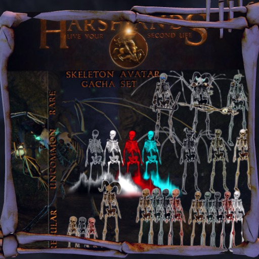 Second Life Marketplace - [HL] Skeleton Avatar - UNCOMMON Blue Ghost (BOX)