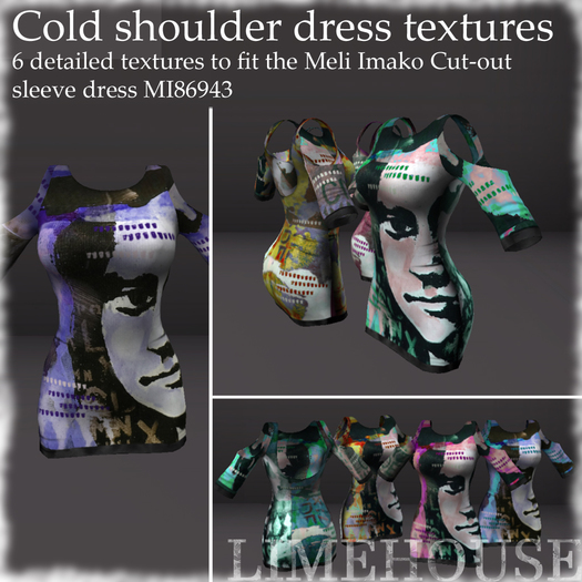 Second Life Marketplace - Cold Shoulder dress textures