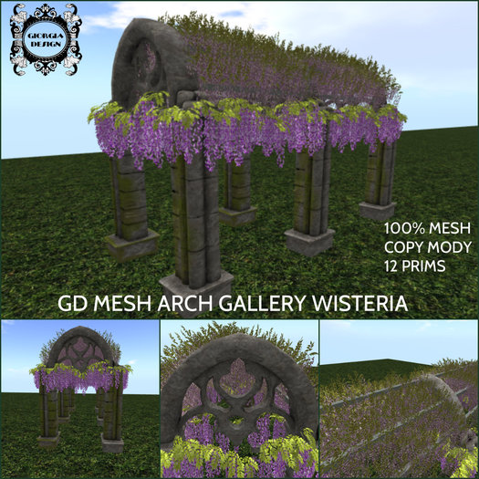 Second Life Marketplace - GD MESH ARCH GALLERY WISTERIA