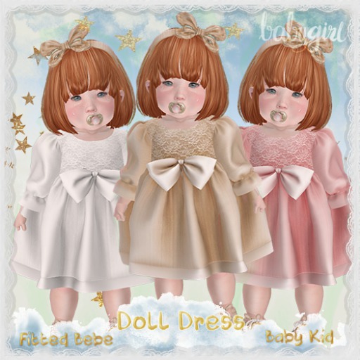 Second Life Marketplace - ~{Babygirl}~ Doll Dress - White