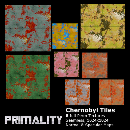 Second Life Marketplace - Chernobyl Tiles Texture Pack, full perm, grunge, postapocalyptic