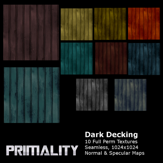 Second Life Marketplace - Dark Wood Decking Texture Pack, full perm ...
