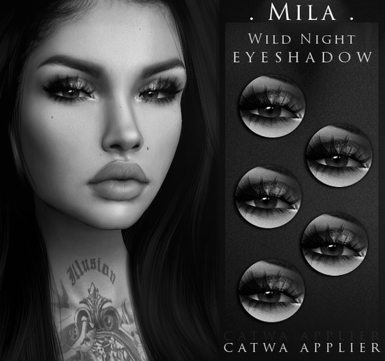 Second Life Marketplace - . MILA . Wild Night Eyeshadow (Catwa) DEMO