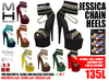 Second Life Marketplace - Mesh Head - Jessica Chain Heels - DEMO VERSION
