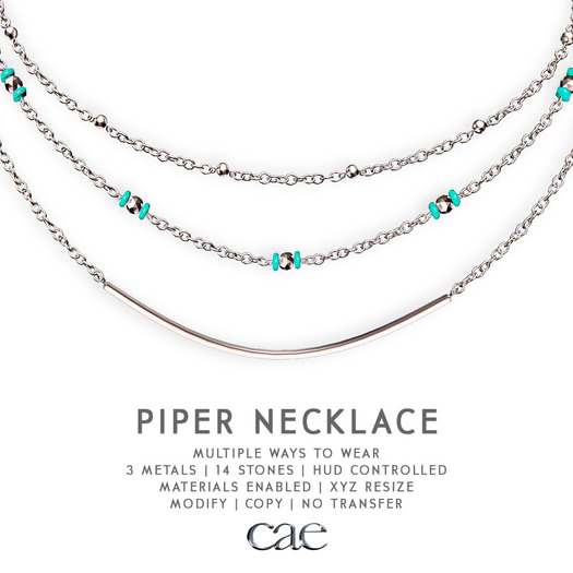 Second Life Marketplace - Cae :: Piper :: Necklace [bagged]