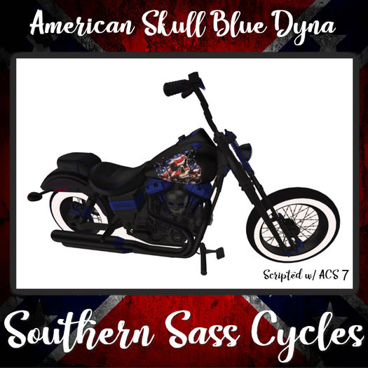 Second Life Marketplace - American Skull Blue Dyna