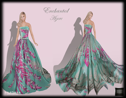 Second Life Marketplace - SAS - Enchanted Azure Gown ((50% Fitmesh ...