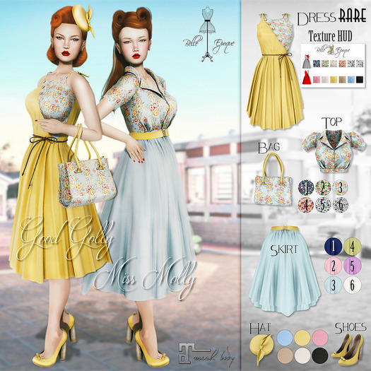 Second Life Marketplace - BE {Good Golly Miss Molly} Bag 6 (Box)