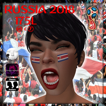 Second Life Marketplace - Unisex Costa Rica Flag Facial Tattoo